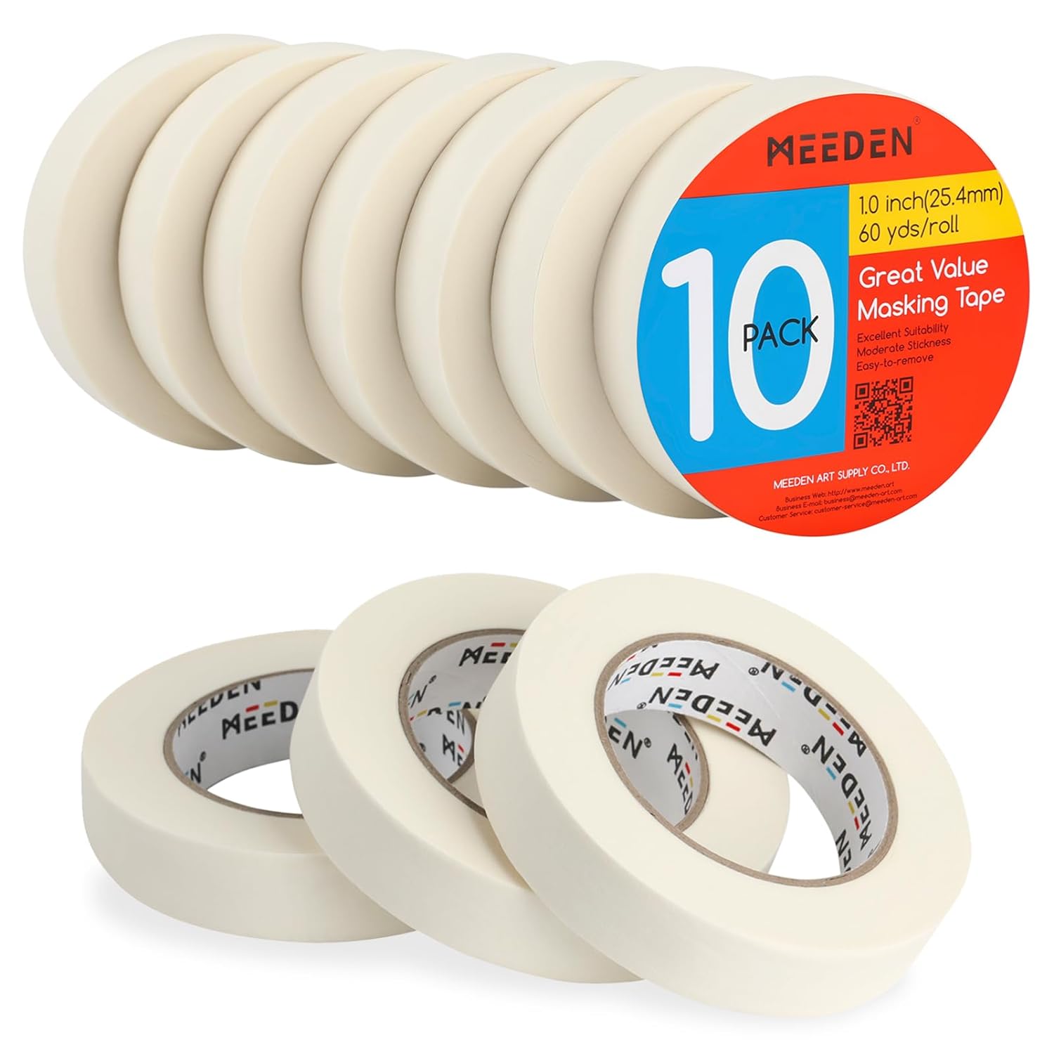 MEEDEN 10 Pack Artist Tape, Total 1804.5FT (550m)