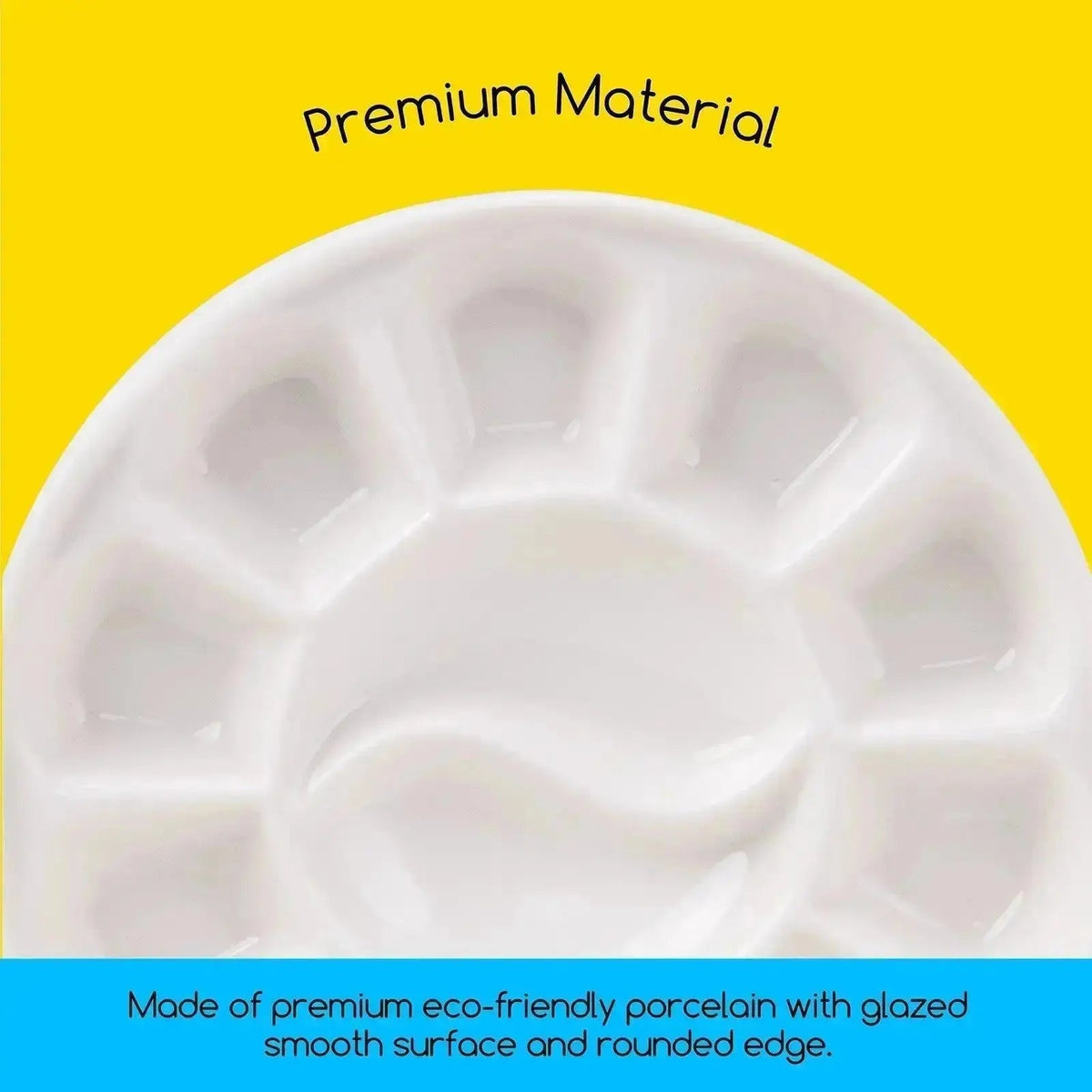 MEEDEN 12-Well Round Ceramic Paint Palette - MEEDEN ART