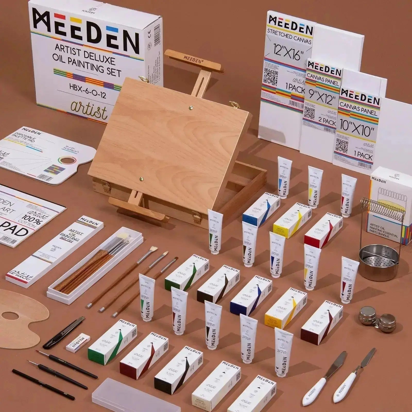 MEEDEN Artist Oil Painting Set with Sketch Easel Box,